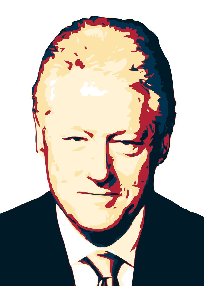 'Bill Clinton' Poster, picture, metal print, paint by Filip Hellman ...