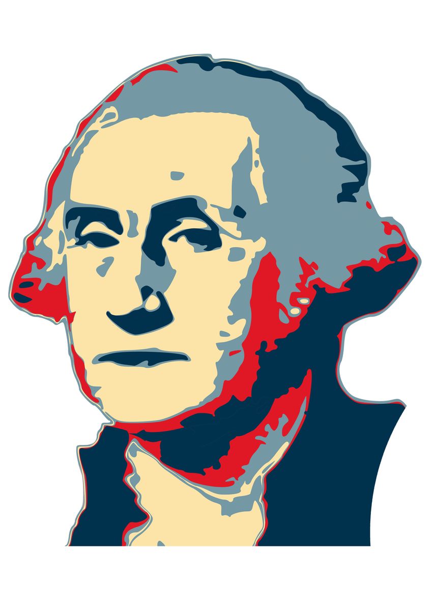 'George Washington' Poster, picture, metal print, paint by Filip ...