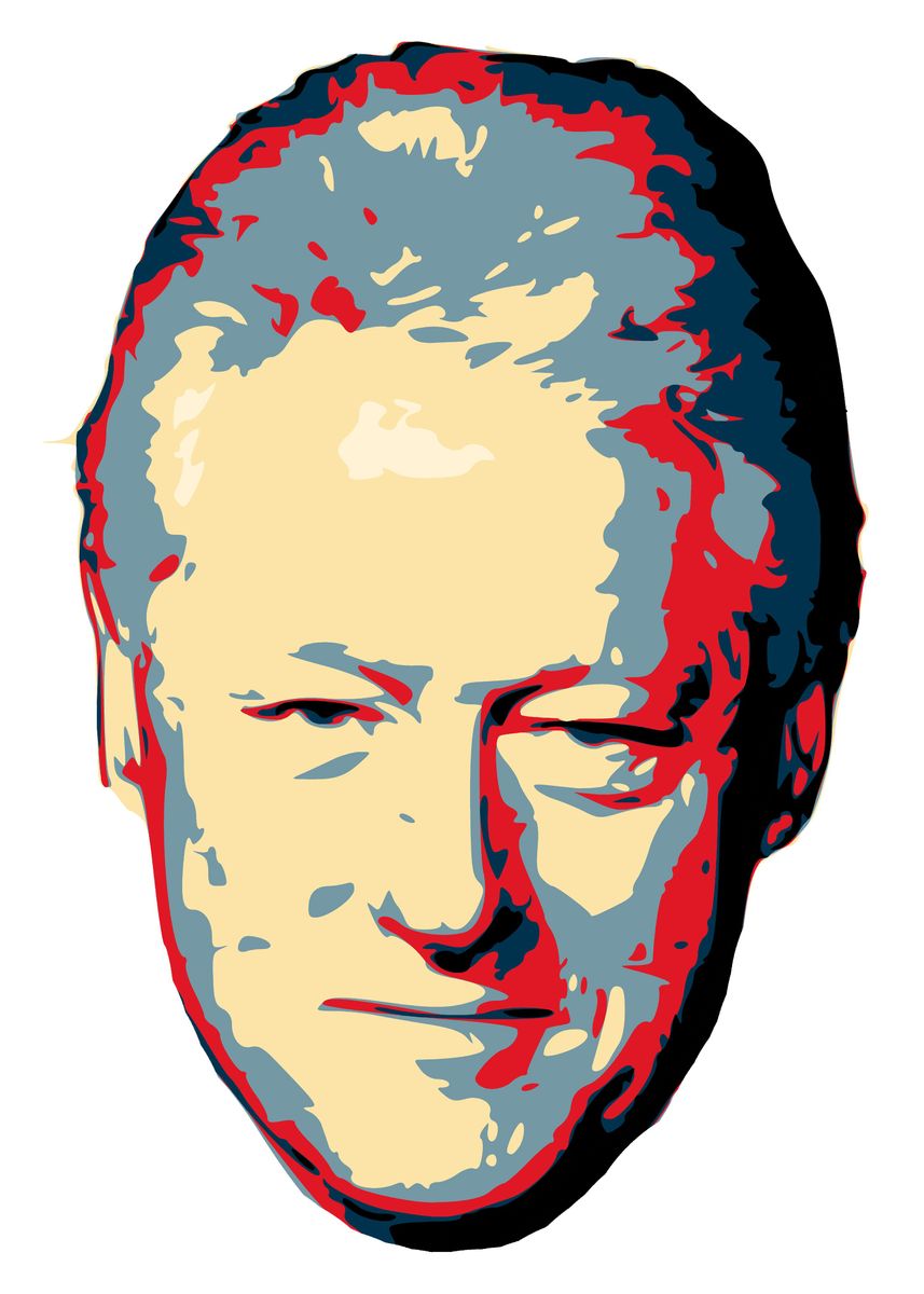 'Bill Clinton' Poster, picture, metal print, paint by Filip Hellman ...