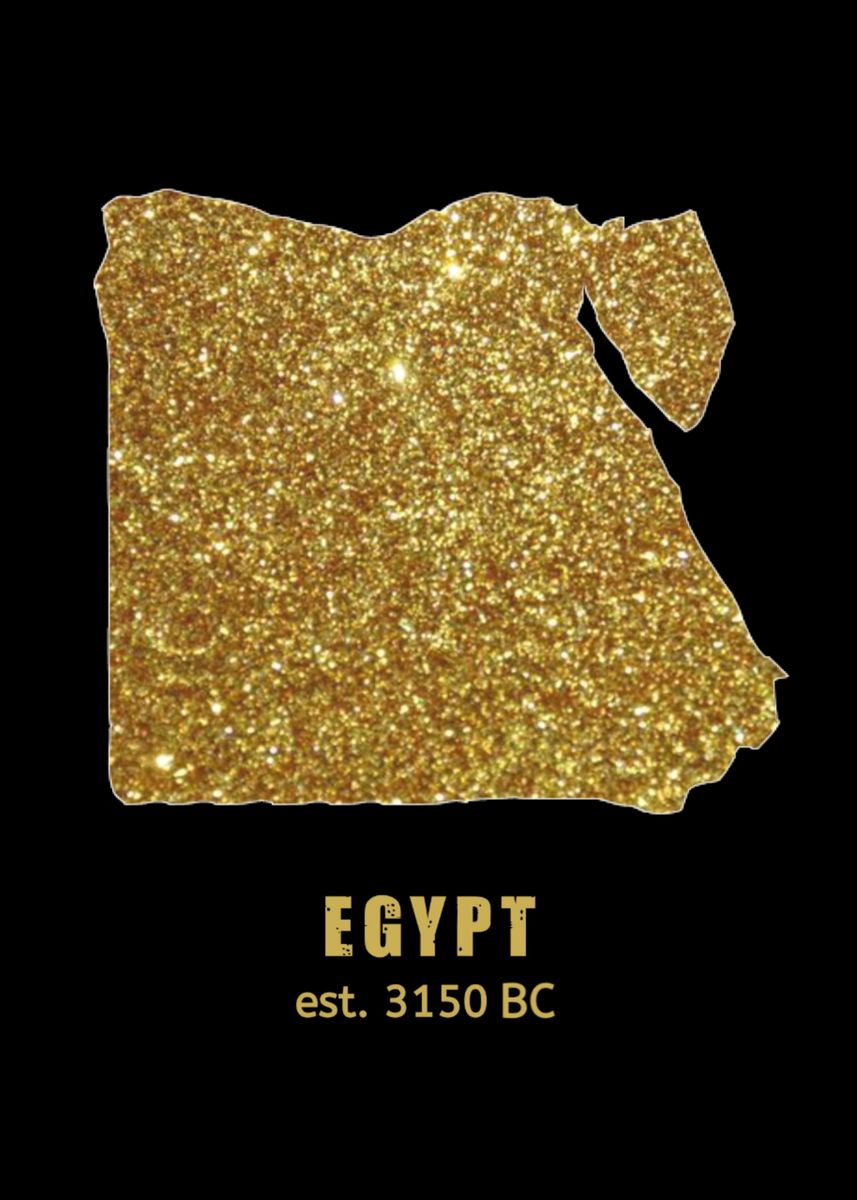 'Egypt gold map' Poster, picture, metal print, paint by Miracle Studio ...