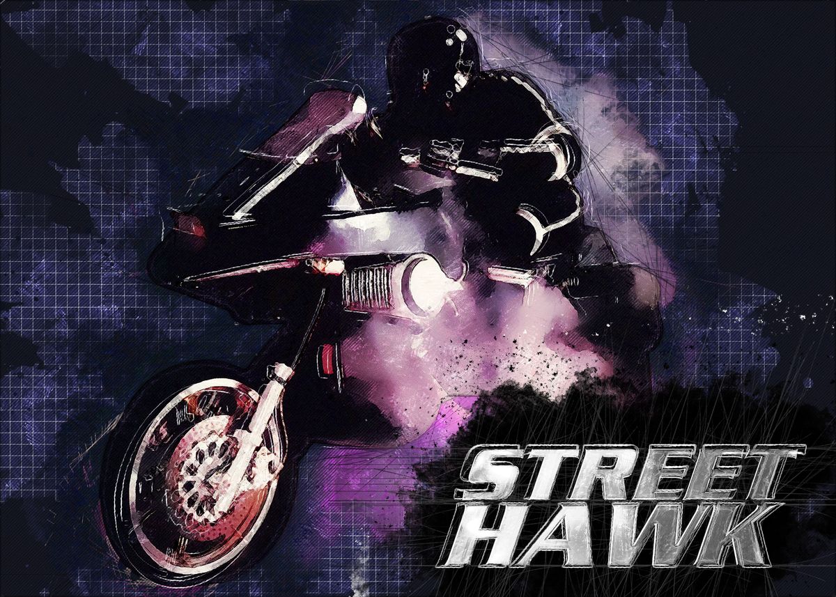 'Sketchy Street Hawk' Poster by Andrew Treherne | Displate