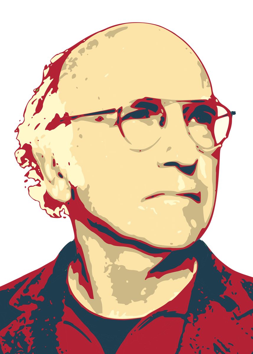 'Larry David' Poster, picture, metal print, paint by Filip Hellman ...