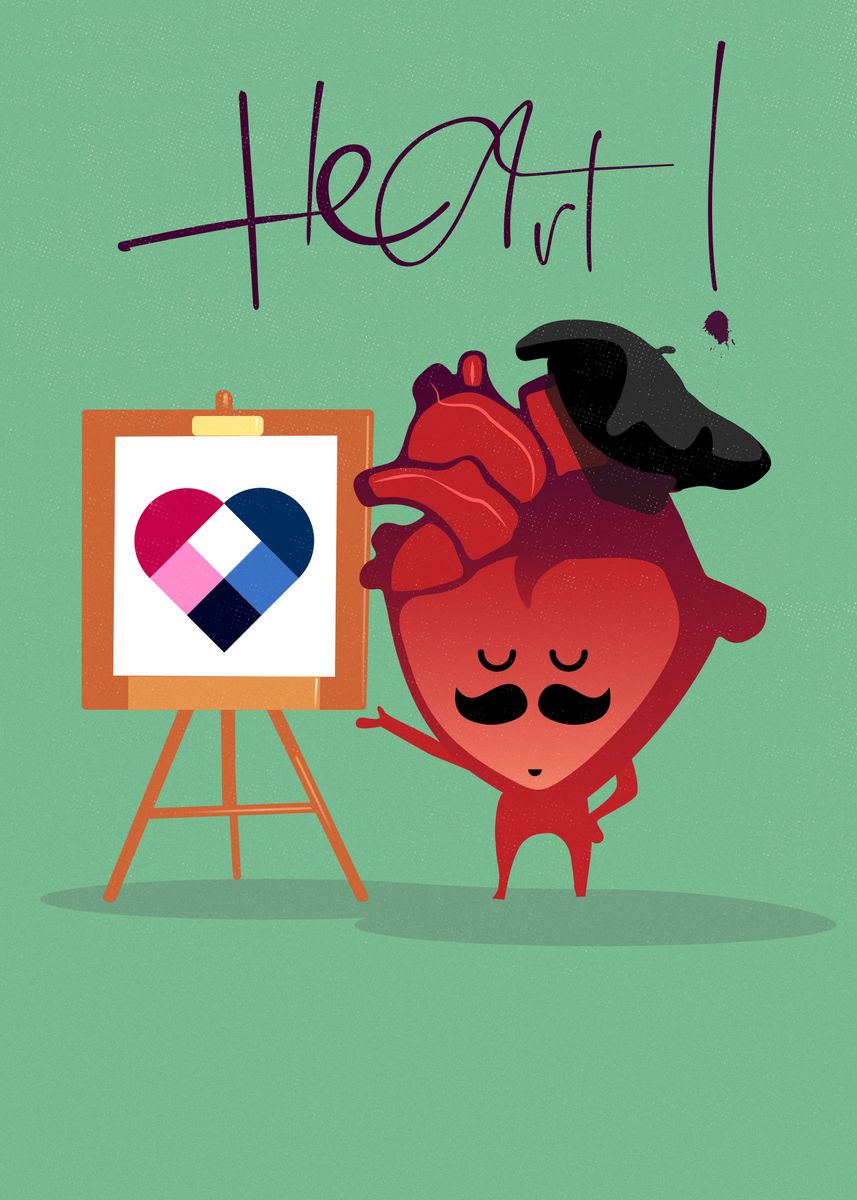 'heArt' Poster, picture, metal print, paint by 0noiion0 jhonny | Displate