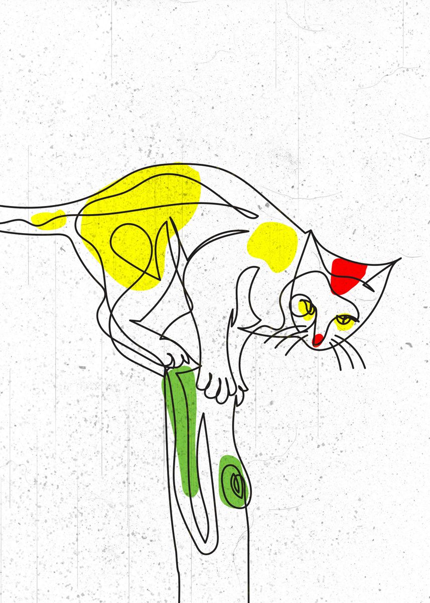 'Feral Cat' Poster by Baibhav Parida | Displate