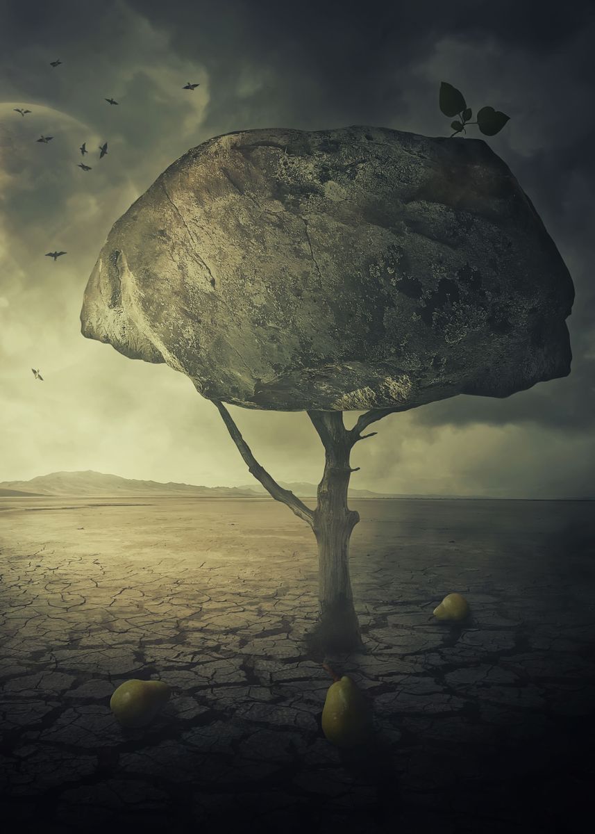 'bizarre pear tree' Poster by PsychoShadow | Displate