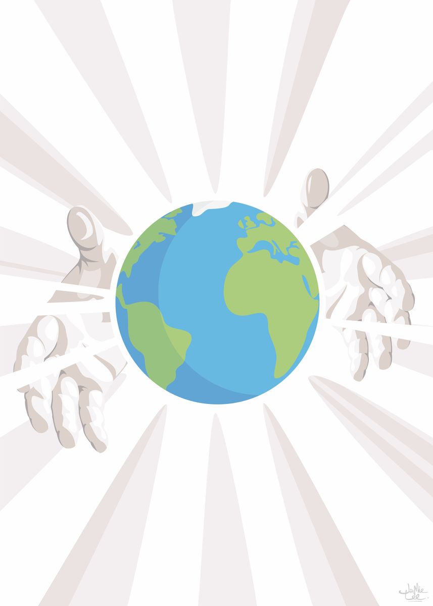 'Whole World In His Hands' Poster, picture, metal print, paint by Jamie ...