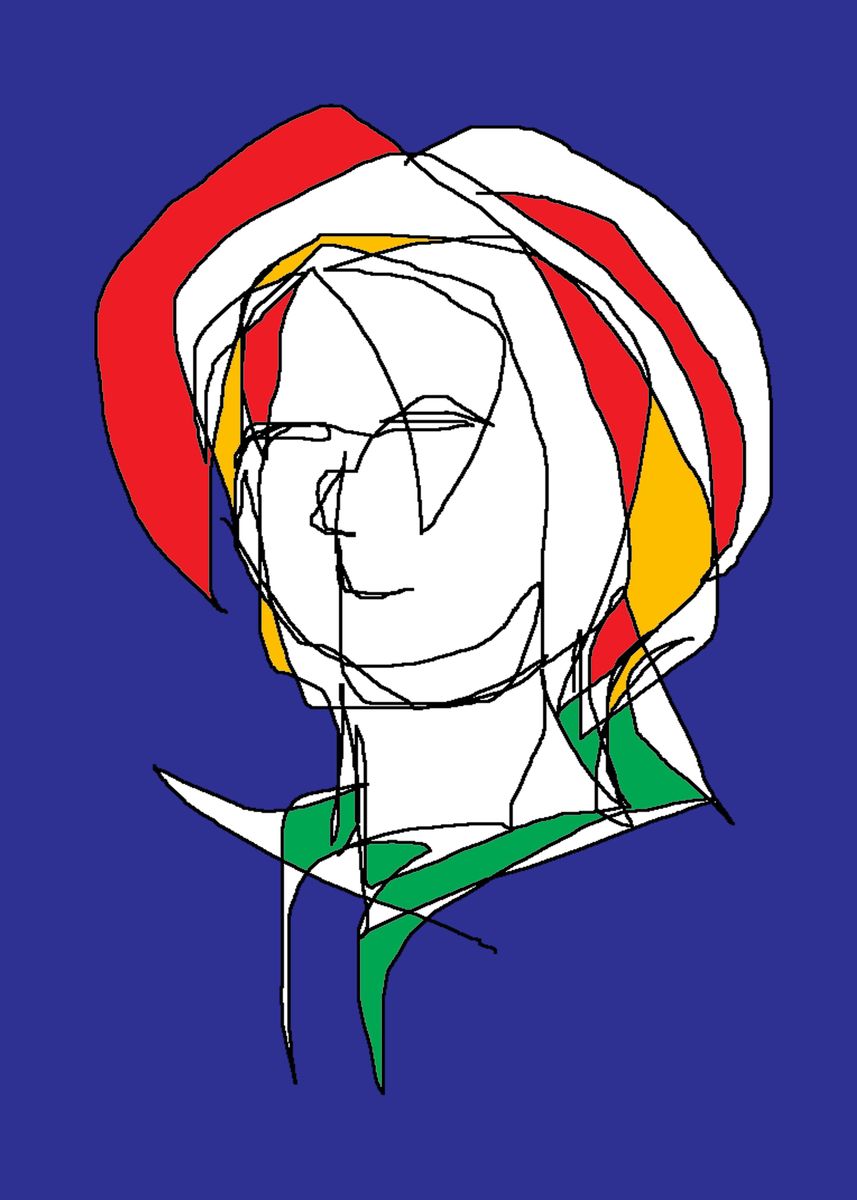 'The face' Poster, picture, metal print, paint by Trouvaille Card ...