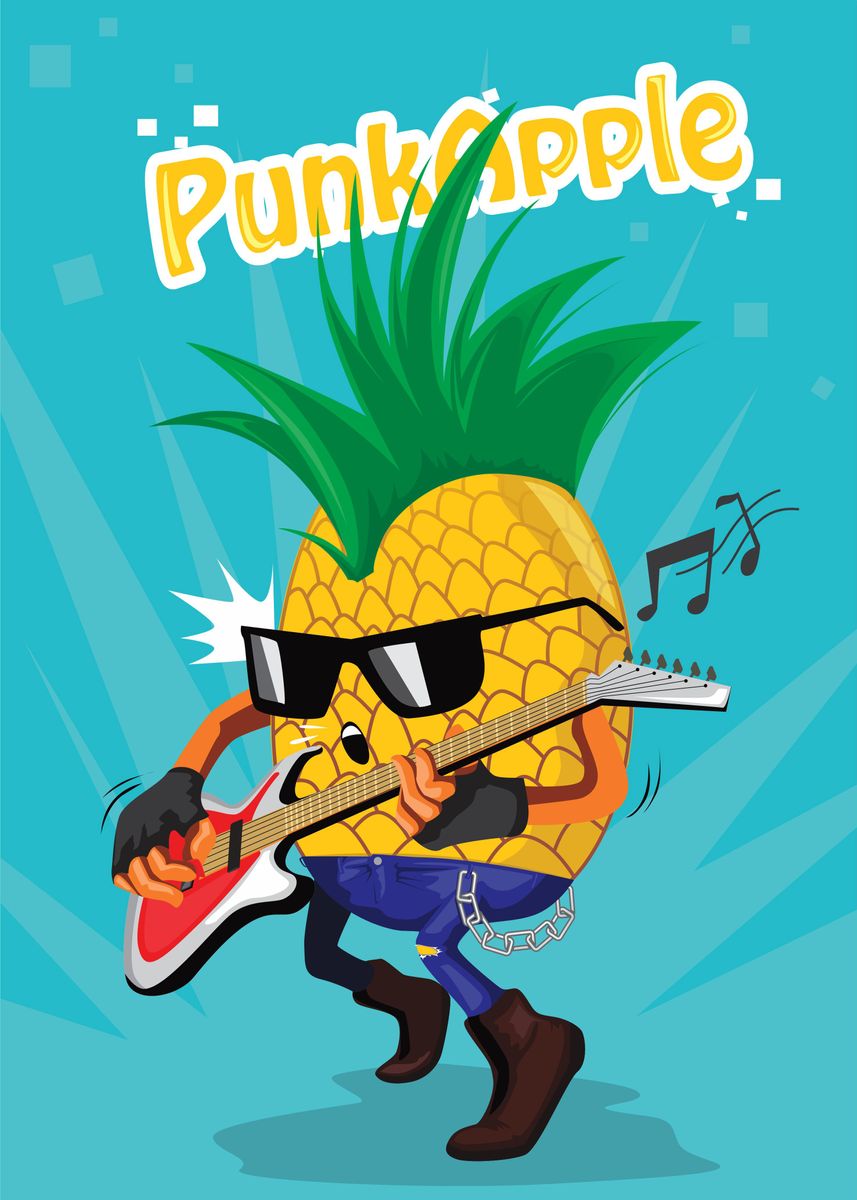'pineapple punk' Poster, picture, metal print, paint by Em sandia ...