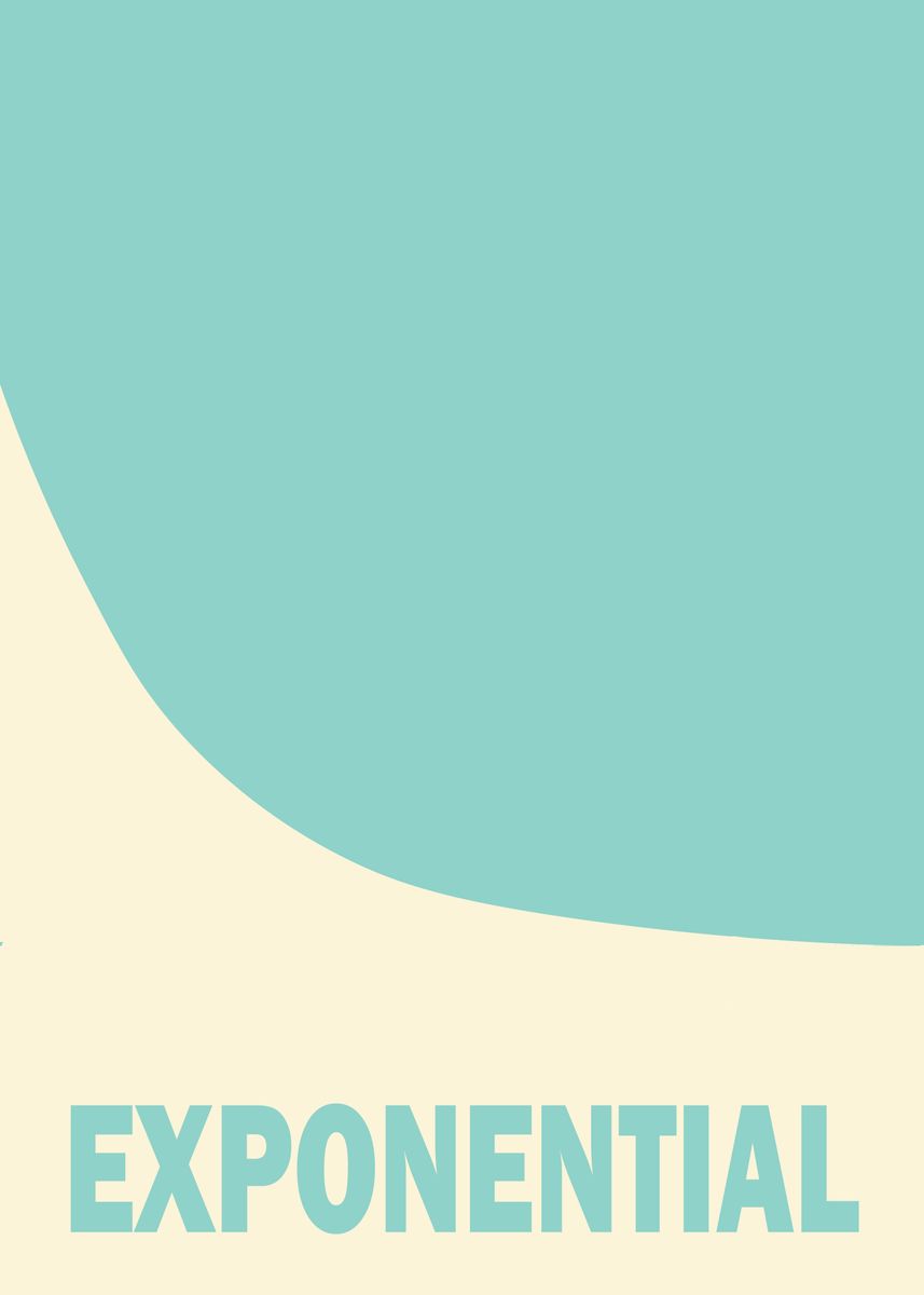 'Exponential Distribution' Poster, picture, metal print, paint by AJ ...