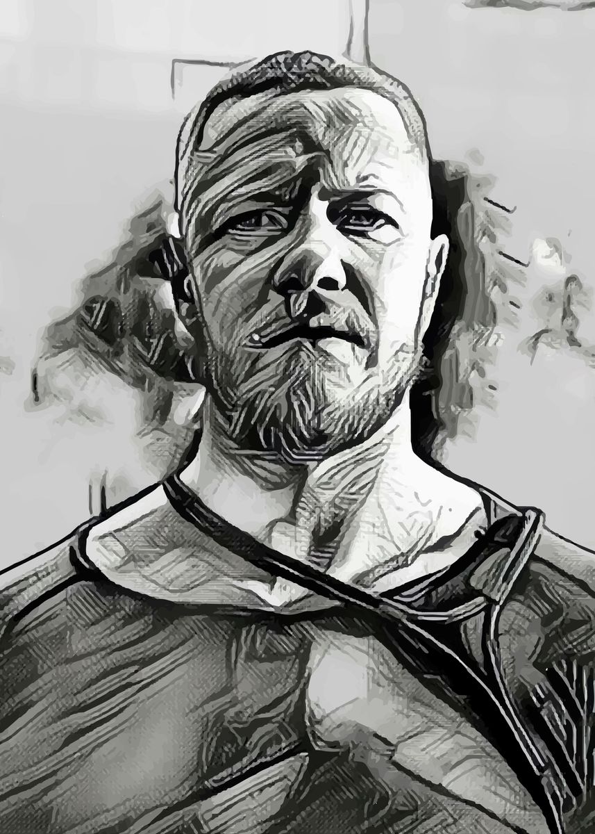 'Dan Art BW Version' Poster, picture, metal print, paint by ...