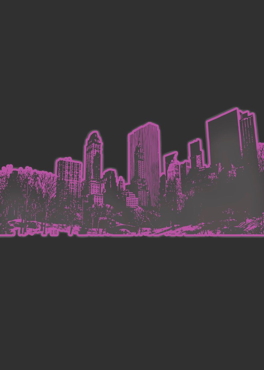 '2d cityscape' Poster by Oleksandr Kovalov | Displate