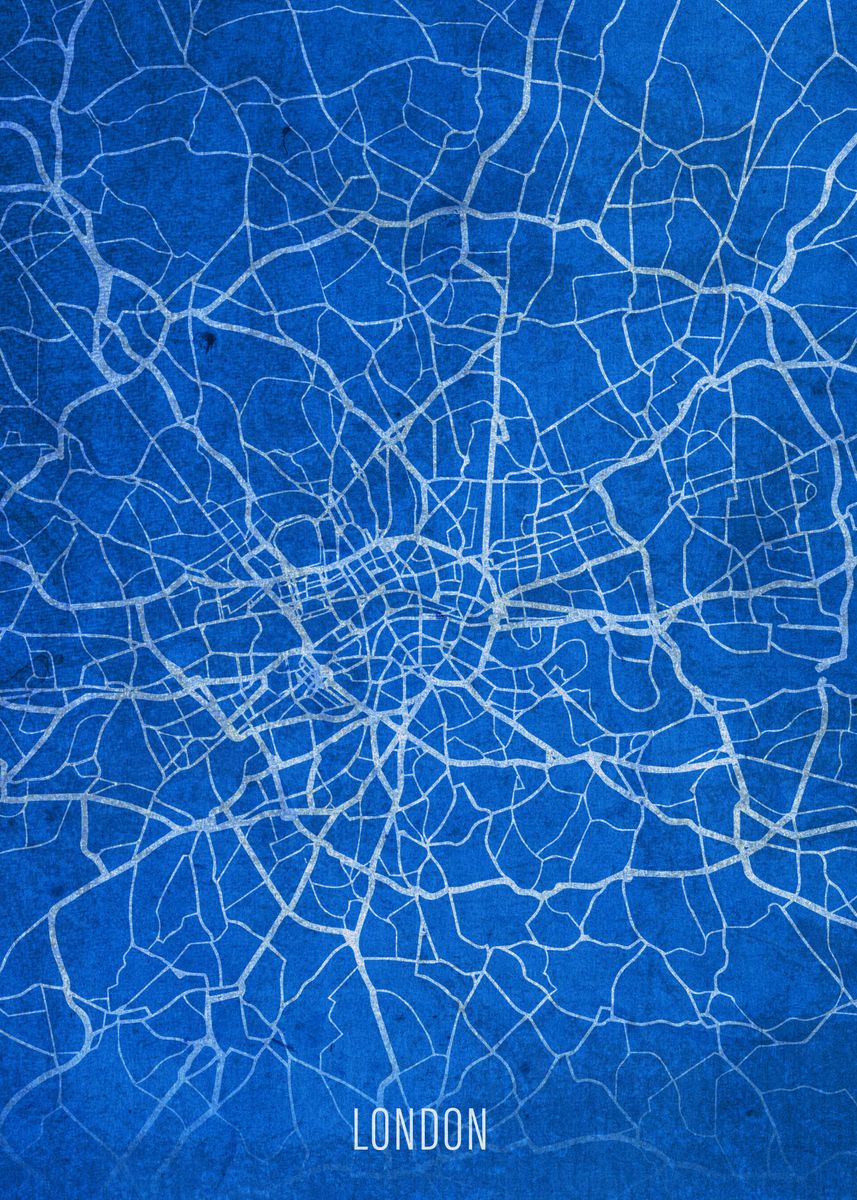 'London City Street Map' Poster by Design Turnpike | Displate