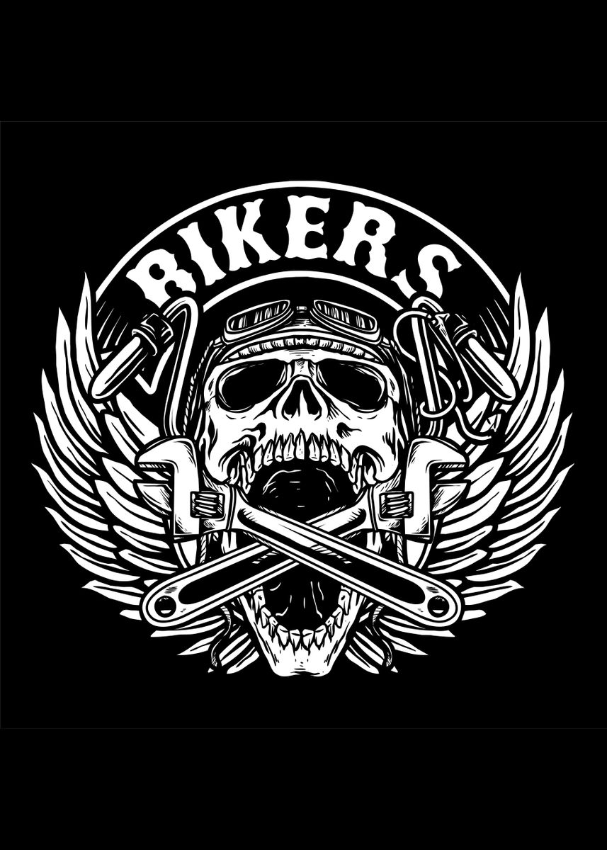 'bikers club' Poster by ayoub benmohammed | Displate