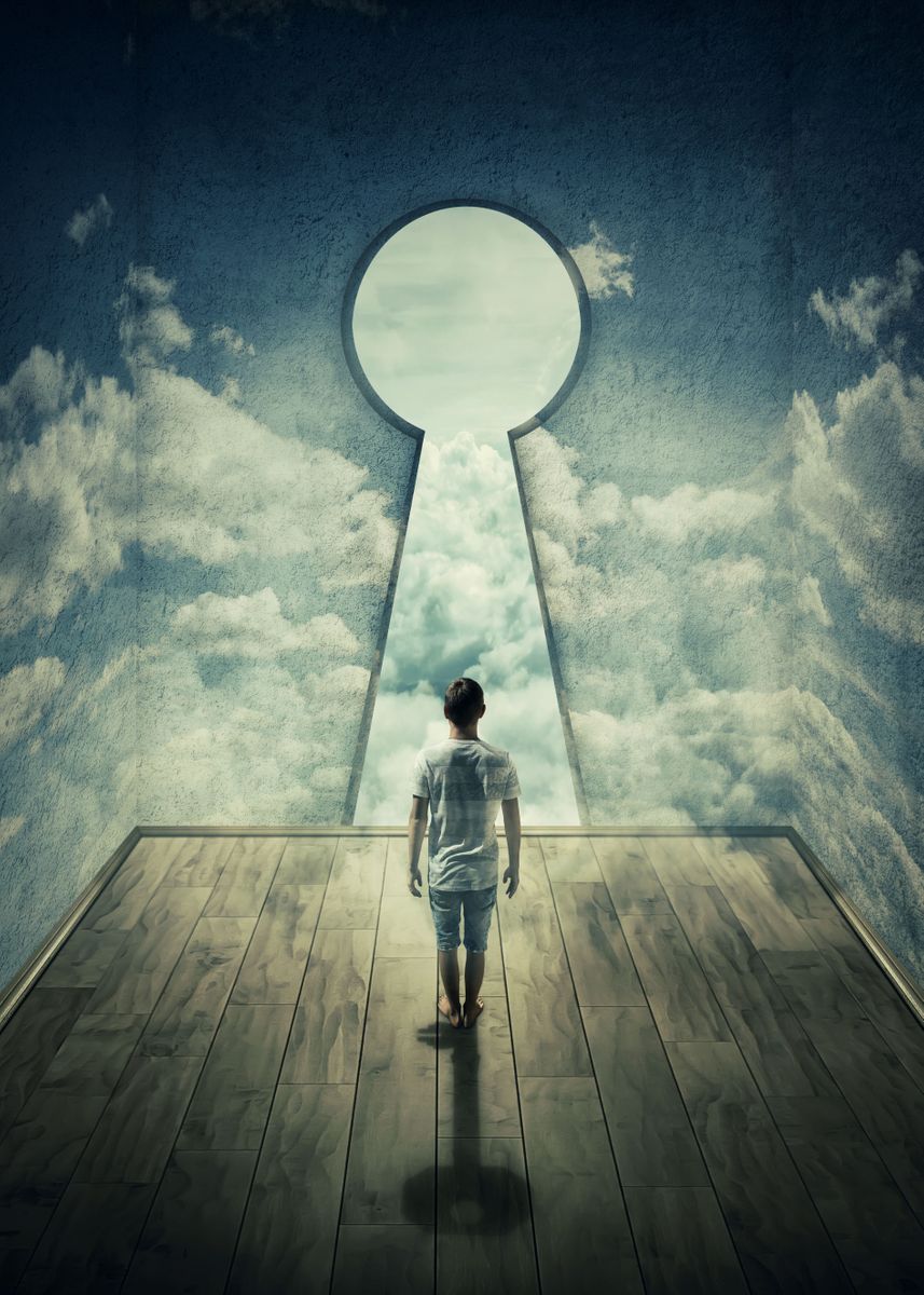 'keyhole' Poster, picture, metal print, paint by PsychoShadow | Displate