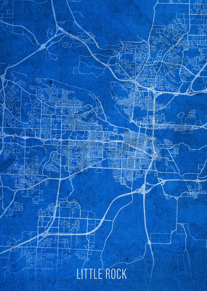 'Little Rock City Street ' Poster by Design Turnpike | Displate