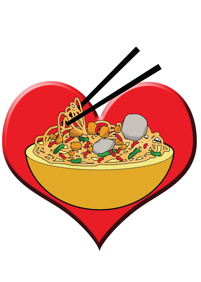 'Noodles Lovers' Poster, picture, metal print, paint by Fery Andrianus ...