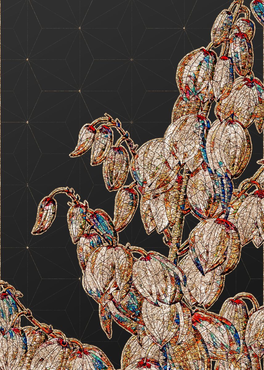 'Stained Glass Botanical' Poster by Holy Rock Design | Displate