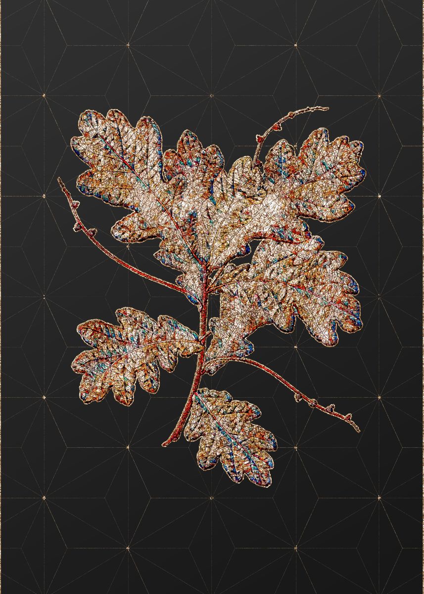 'Stained Glass Botanical' Poster by Holy Rock Design | Displate