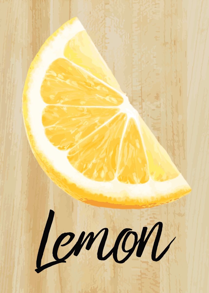 'Summer Fruity Lemon' Poster, picture, metal print, paint by Paul ...