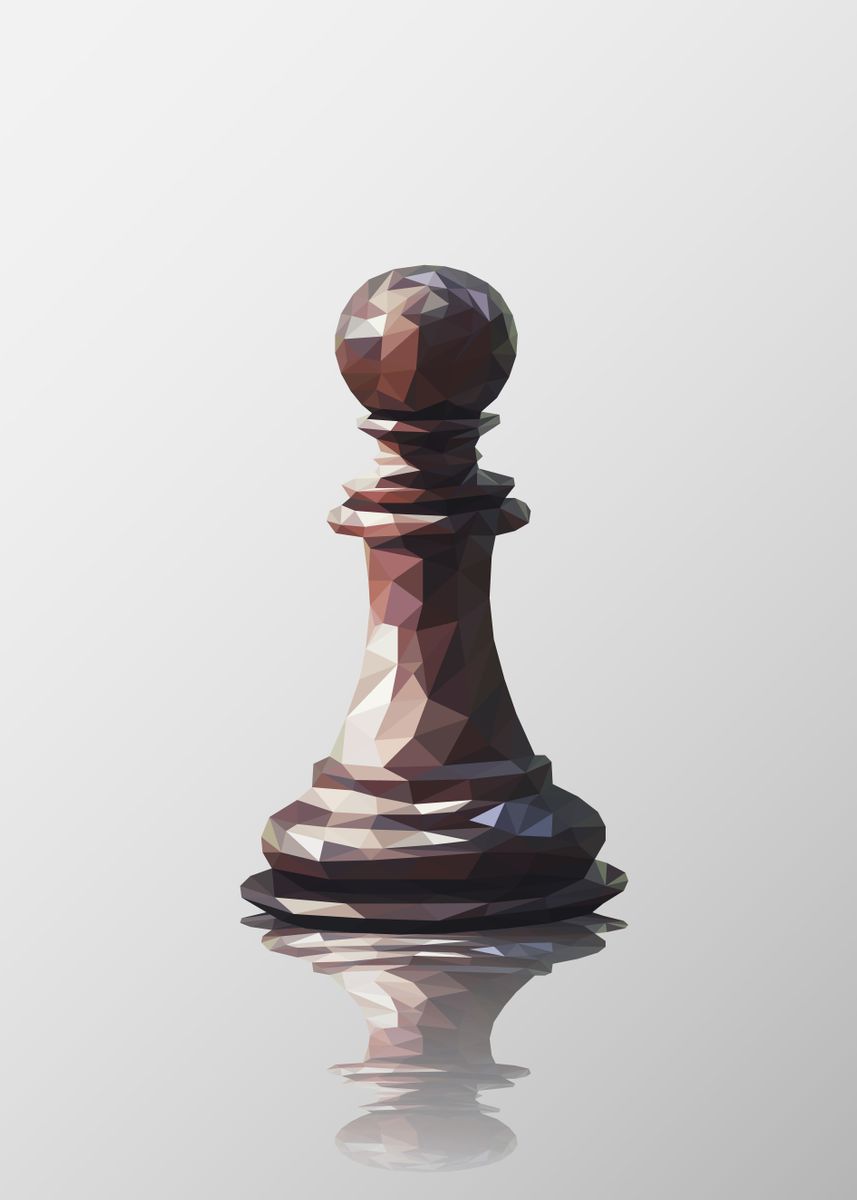 'pawn low poly' Poster, picture, metal print, paint by PsychoShadow ...
