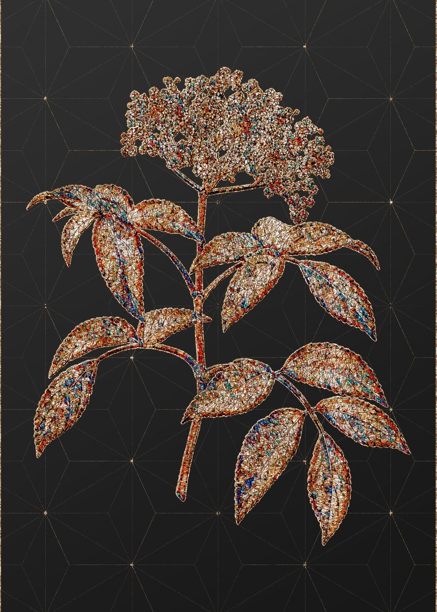 'Stained Glass Botanical' Poster by Holy Rock Design | Displate