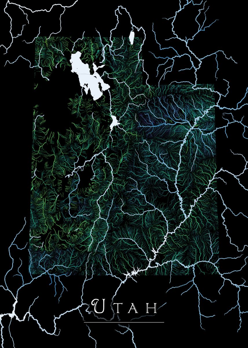 'Utah Flow State' Poster, picture, metal print, paint by Soula Studios ...