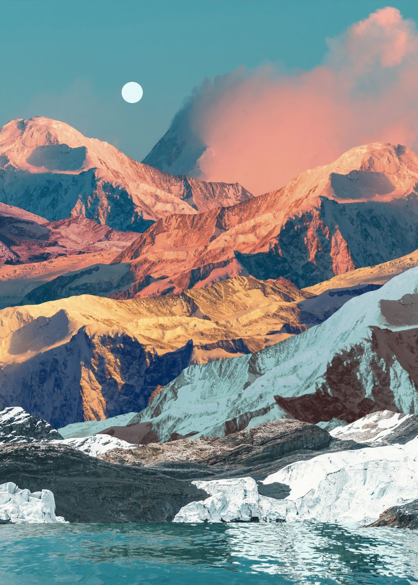 'Landscape 67' Poster, picture, metal print, paint by Leaf and Petal ...