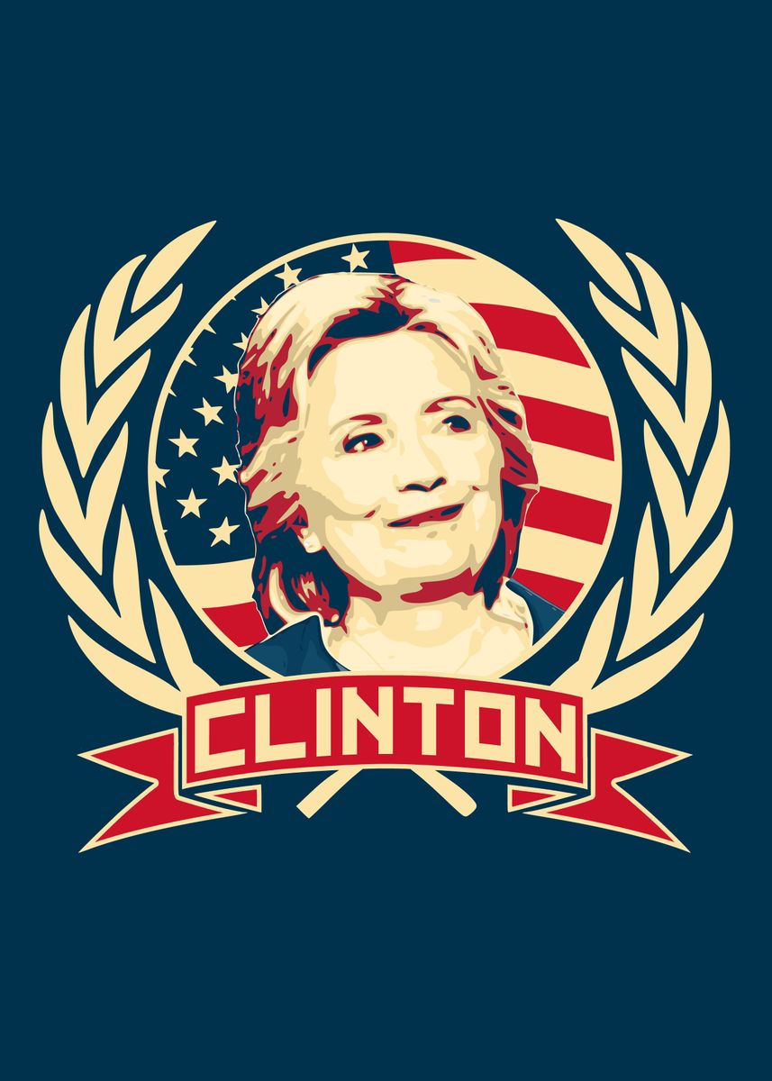 'Hillary Clinton' Poster, picture, metal print, paint by Filip Hellman ...