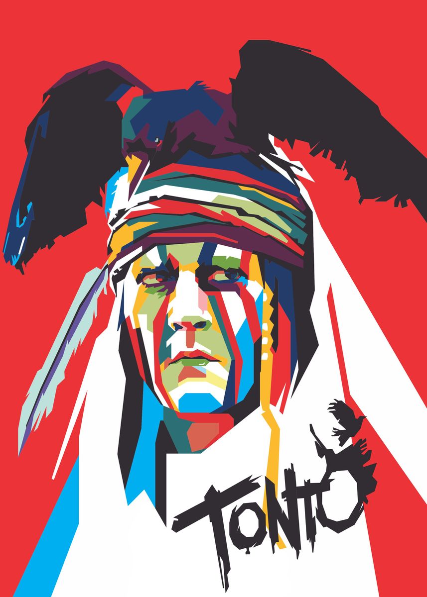 'Tonto ' Poster, picture, metal print, paint by Ahmad Hanafi | Displate