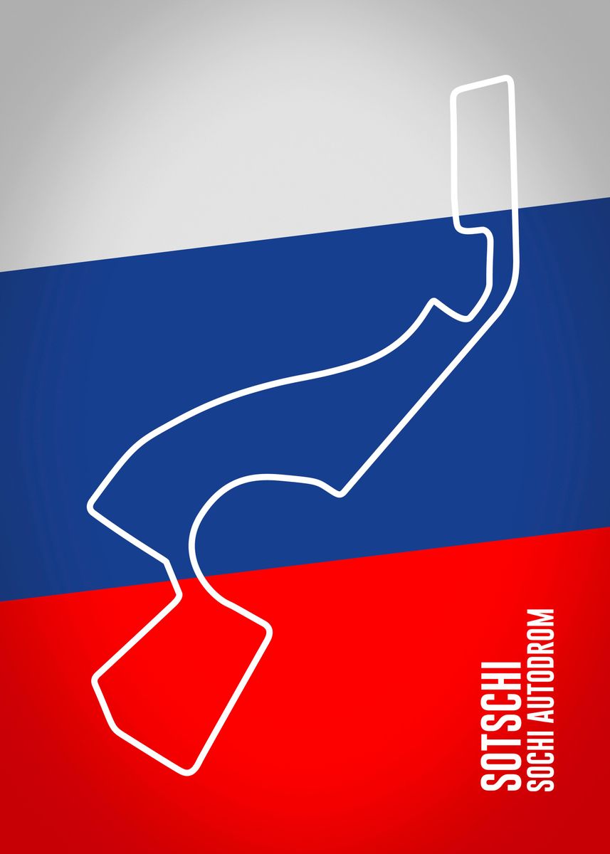 'Sochi Autodrom' Poster, picture, metal print, paint by Pencil Case ...