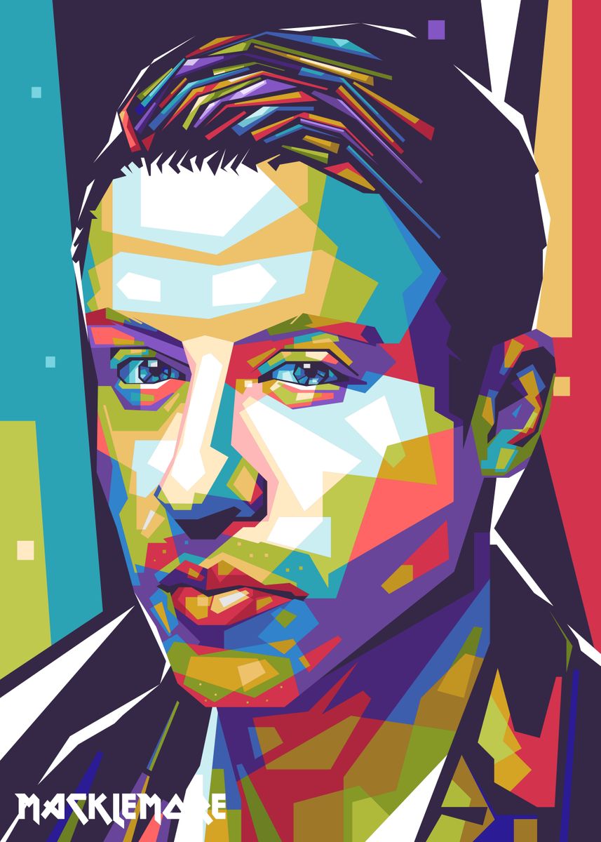 'MACKLEMORE' Poster, picture, metal print, paint by Paradox Studio ...
