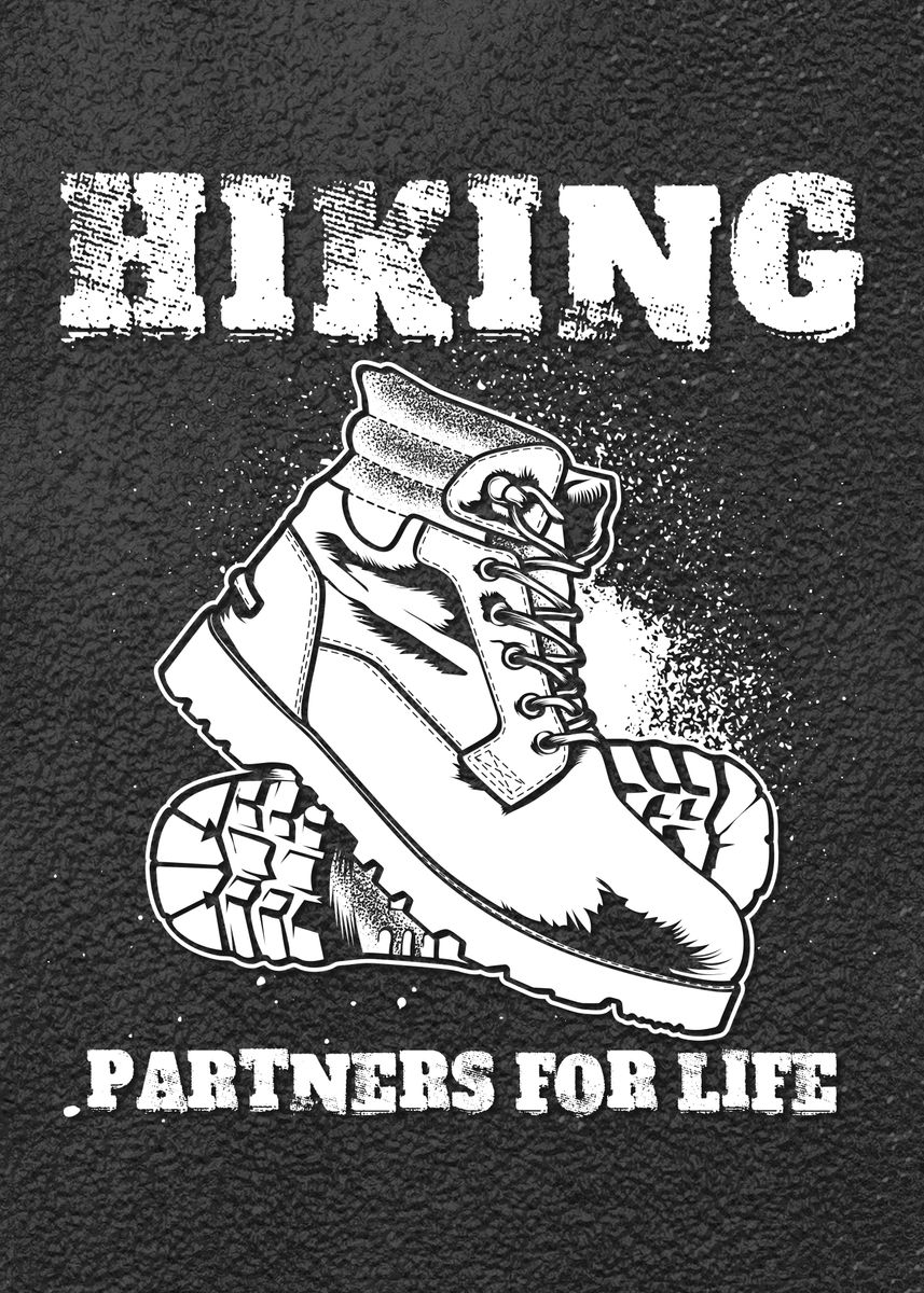 'Hiking Partners' Poster, picture, metal print, paint by Smiling Nerd ...