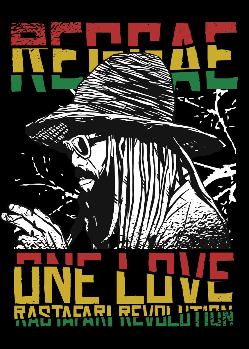 'Reggae One Love ' Poster by Wonderful Dream Picture | Displate