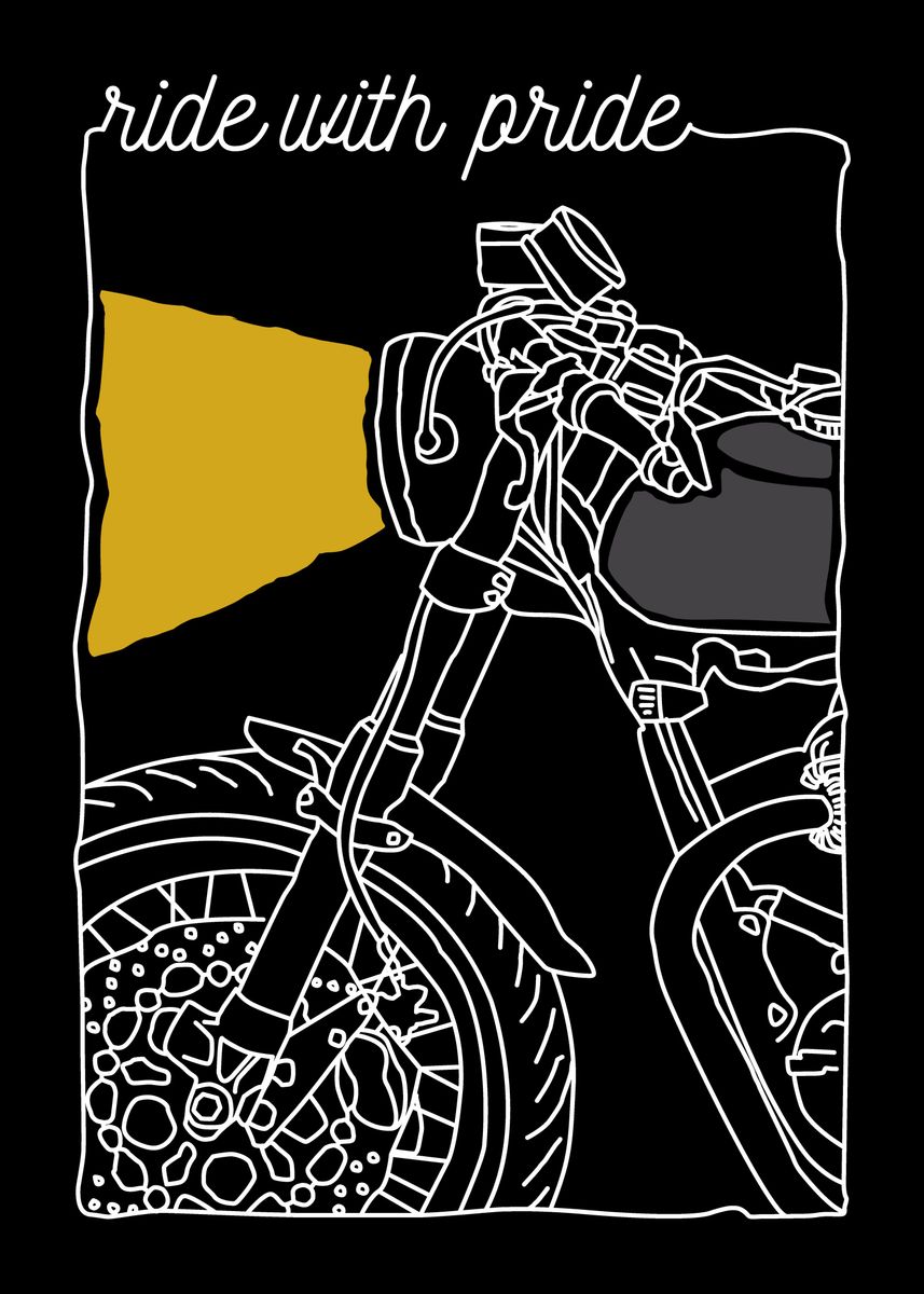 'Ride With Pride' Poster, picture, metal print, paint by Quilimo Studio ...