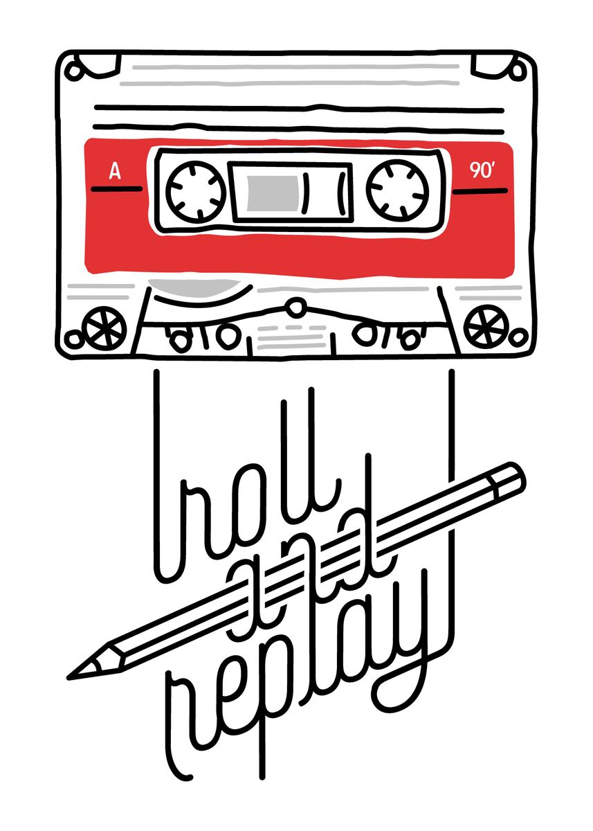 'Roll and Replay' Poster, picture, metal print, paint by Quilimo Studio ...