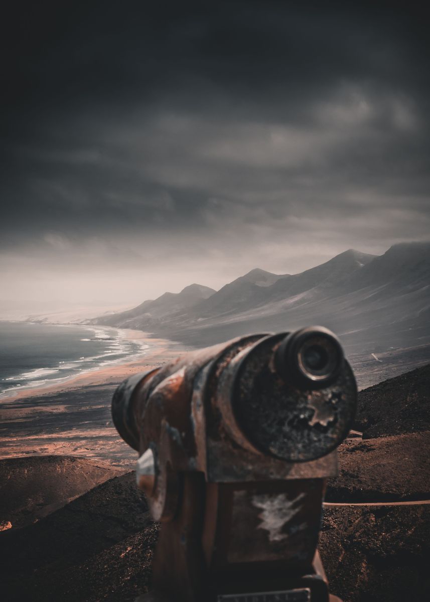 'The telescope' Poster, picture, metal print, paint by Adam Stolarczyk ...