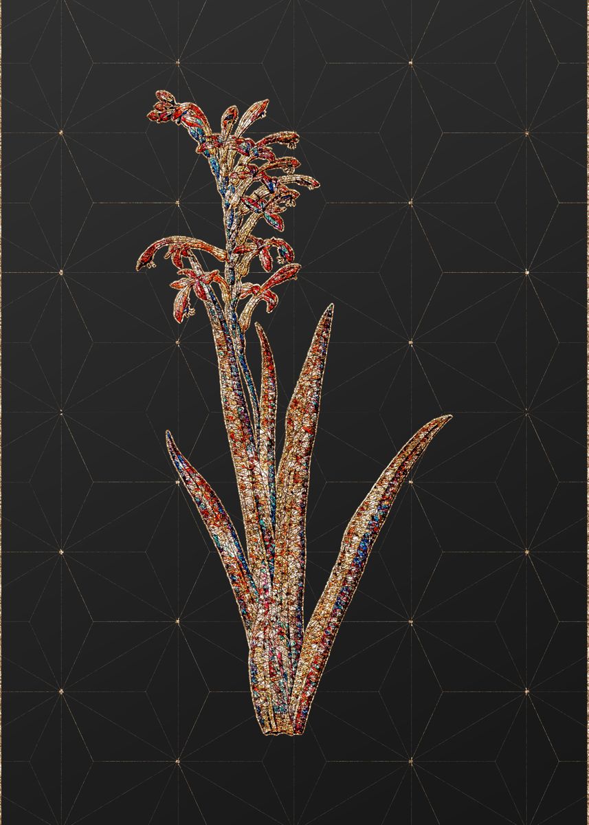 'Stained Glass Botanical' Poster by Holy Rock Design | Displate