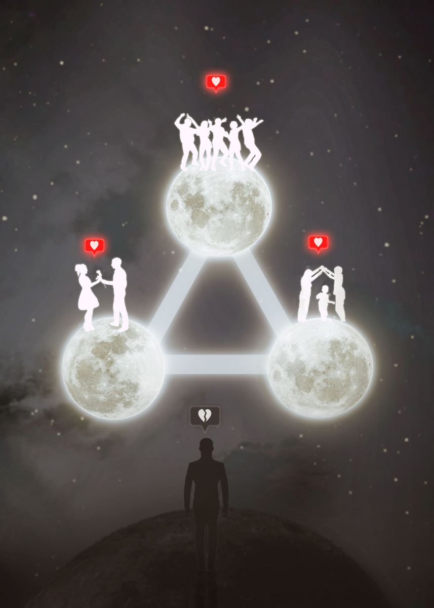 'Triangle happiness' Poster, picture, metal print, paint by mohamed ...