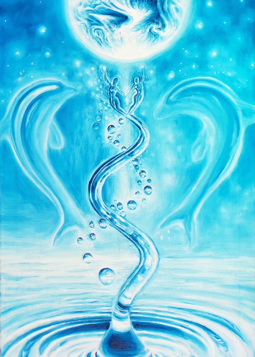 'Water the source of life' Poster, picture, metal print, paint by ...