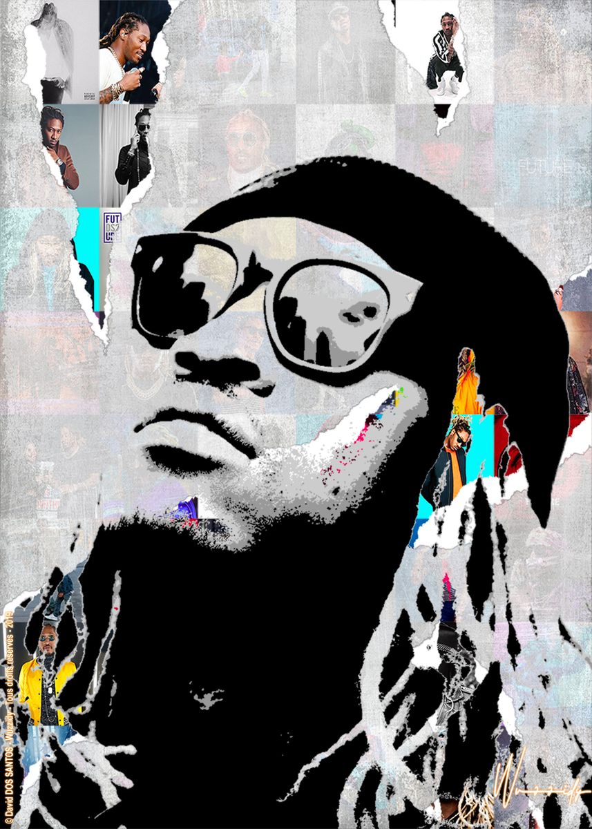 'Future US Rapper' Poster, picture, metal print, paint by Wuzzidy ...