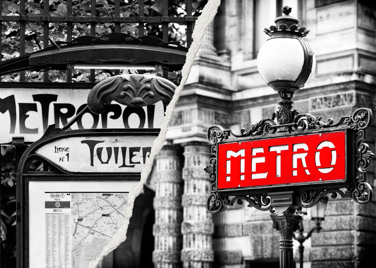 'Paris Metro' Poster by Philippe HUGONNARD | Displate