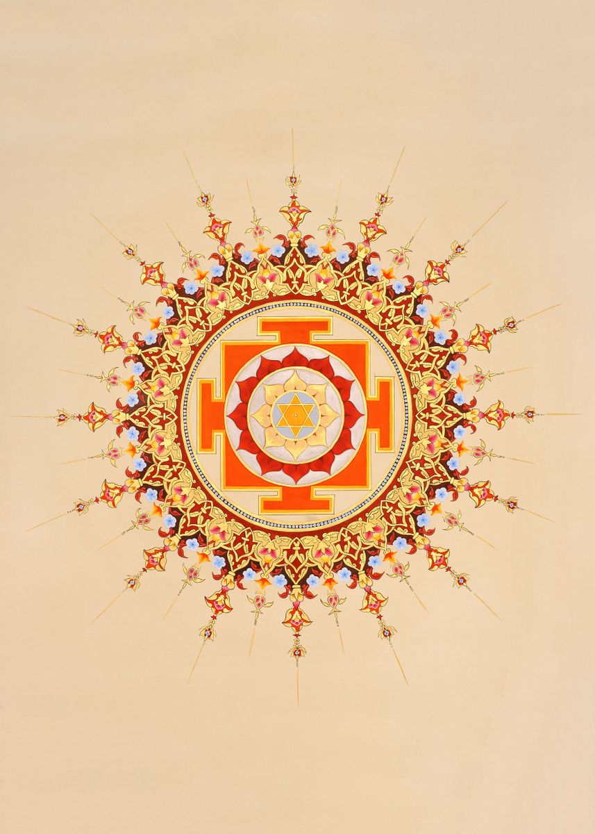 'Sun Mandala Surya Yantra' Poster by Paula Rozanska | Displate
