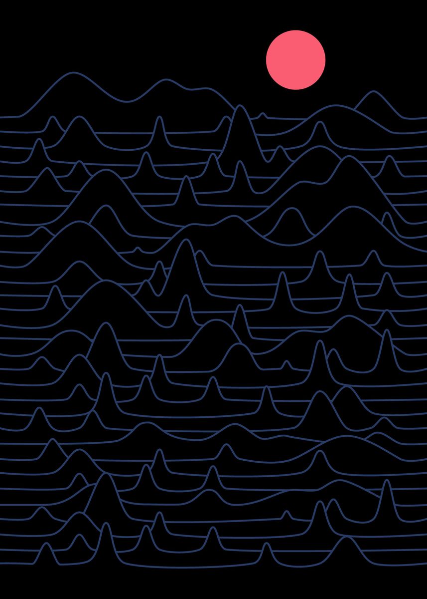 'Mountain Line' Poster, picture, metal print, paint by Quilimo Studio ...