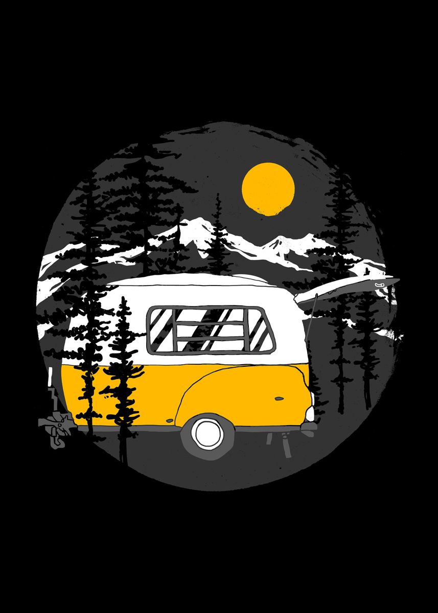 'Camper Van' Poster by Quilimo Studio | Displate