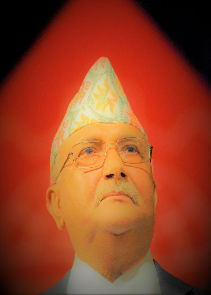 'PM KP OLI' Poster, picture, metal print, paint by Muskan Ramtel | Displate
