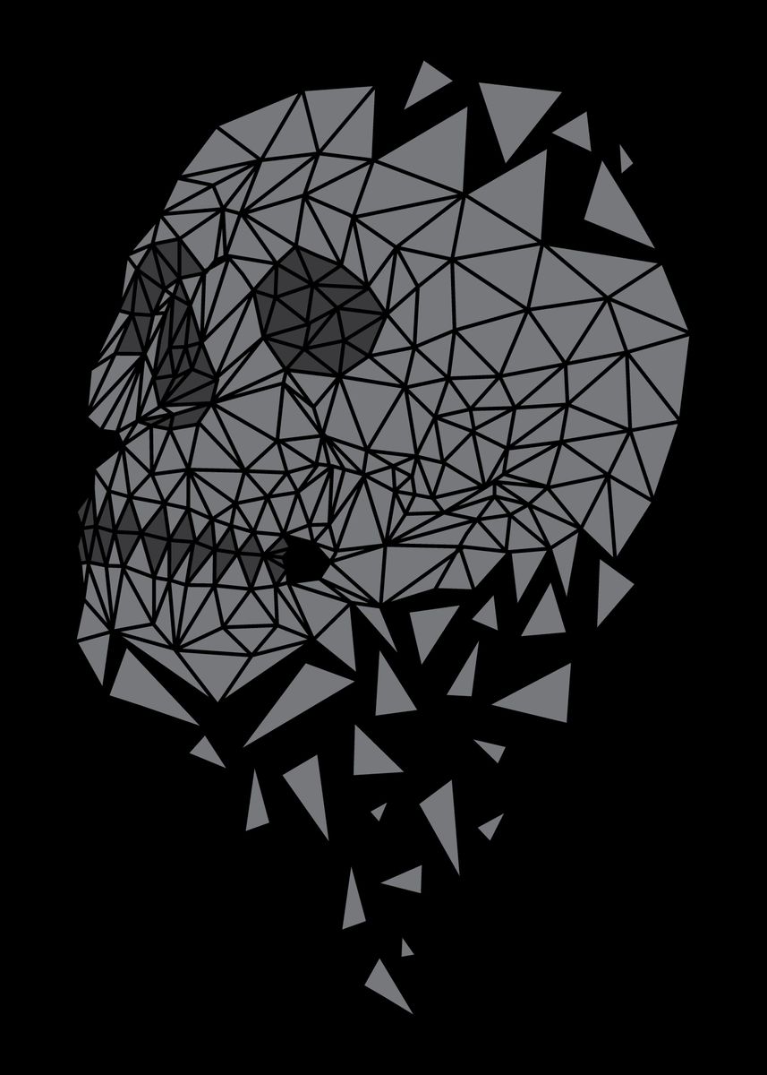 'Skull Triangle' Poster, picture, metal print, paint by Quilimo Studio ...