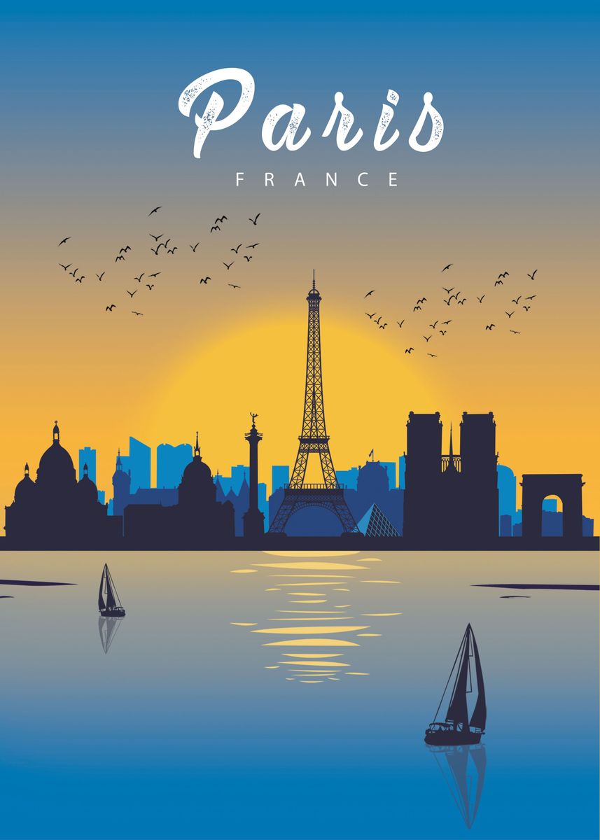 'Paris skyline' Poster by Jack | Displate