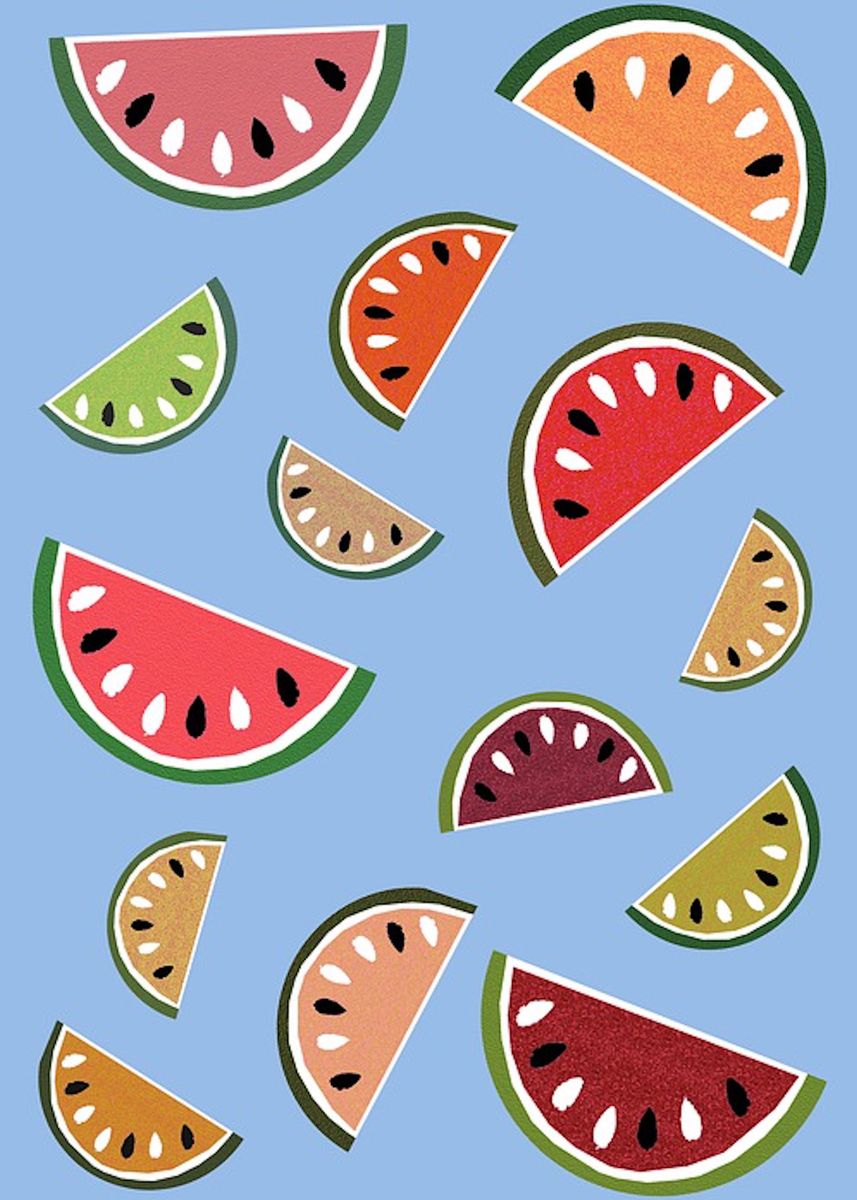 'Watermelon Print' Poster, picture, metal print, paint by Madeline ...