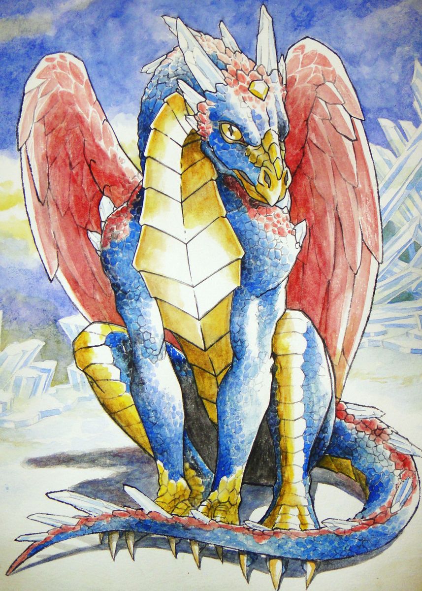 'Kryptonian Dragon' Poster, picture, metal print, paint by Monty Reyes ...