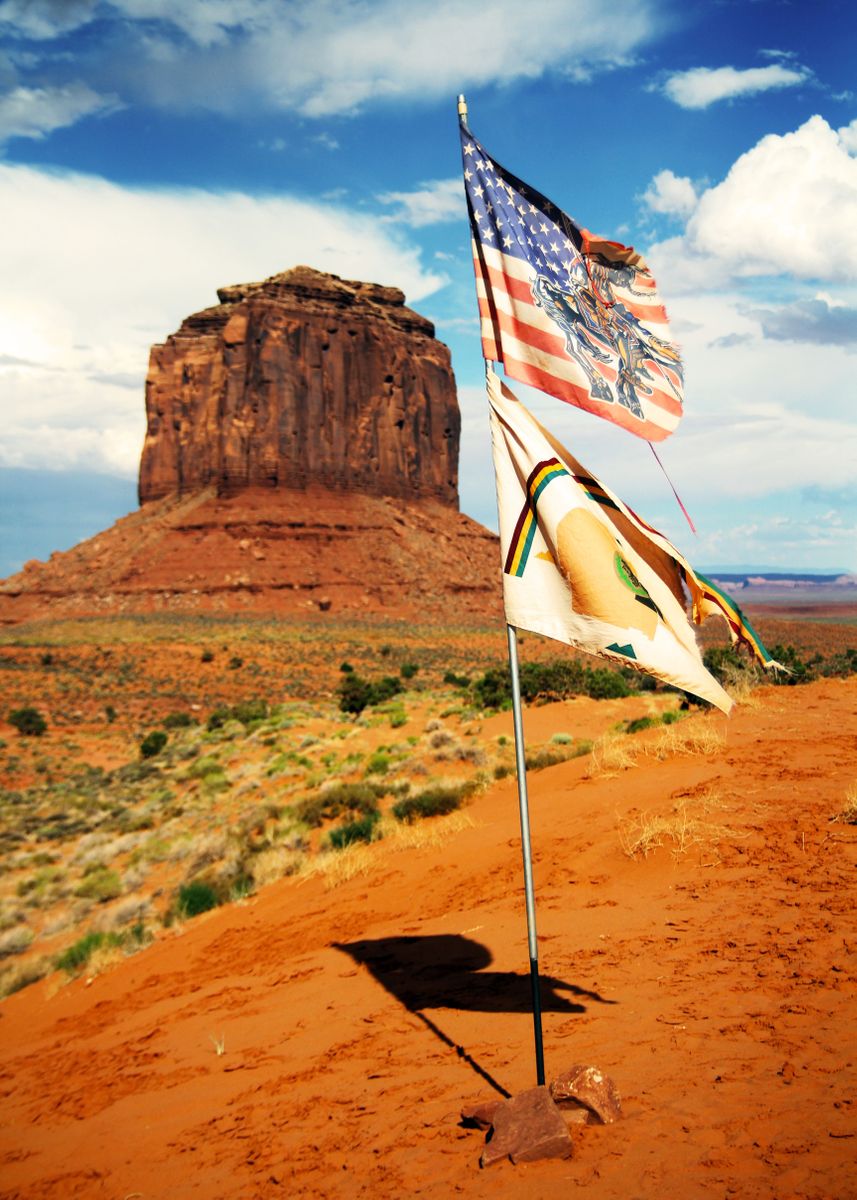'Monument Valley Flags' Poster, picture, metal print, paint by ...
